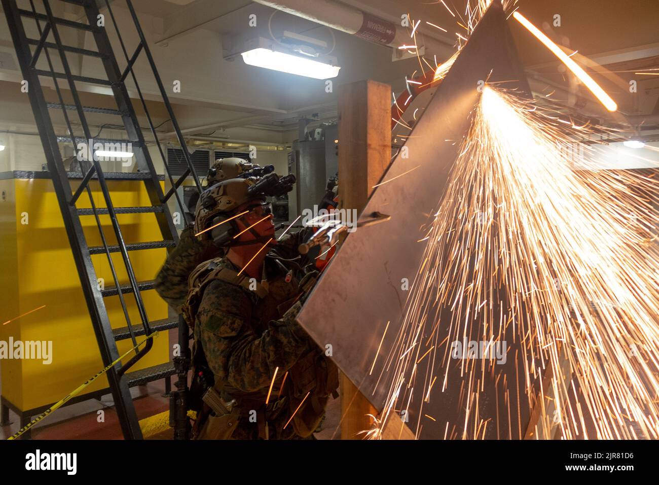 A U.S. Marine with Force Reconnaissance Platoon, 3rd Marine Division ...