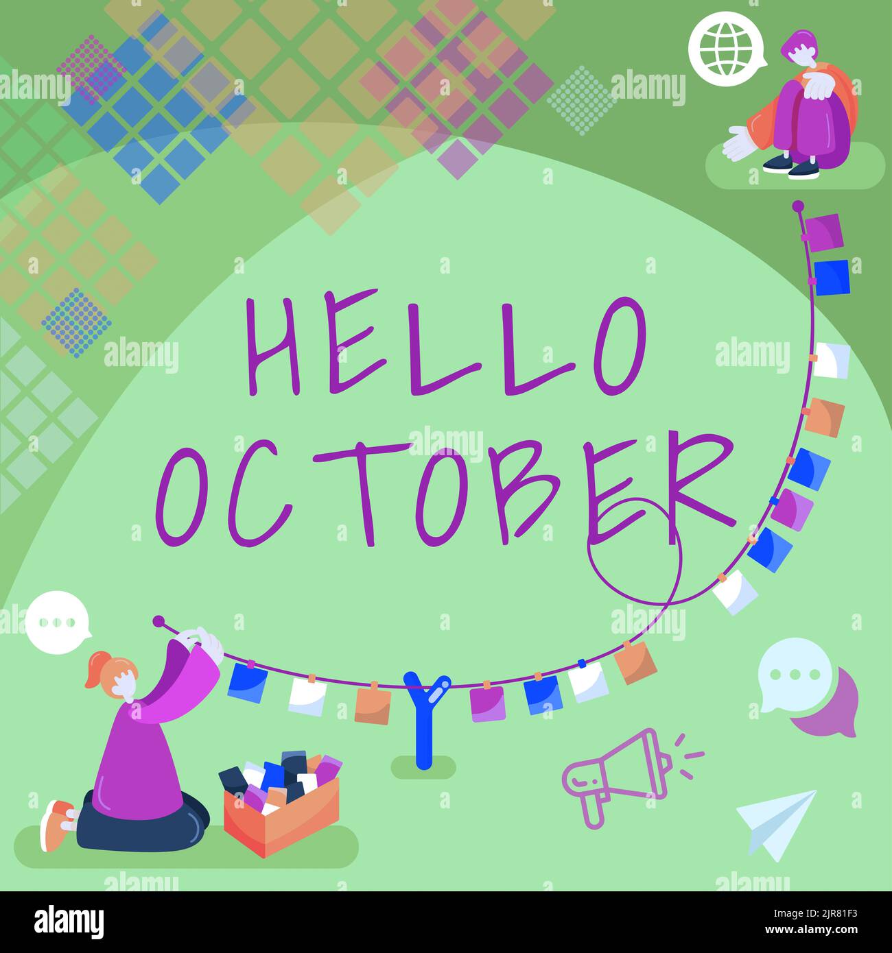 Writing displaying text Hello October. Business idea Last Quarter Tenth ...