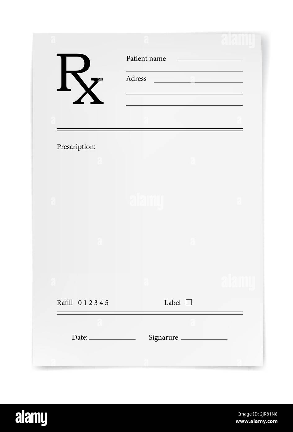 Patient information sheet Stock Vector Images - Alamy