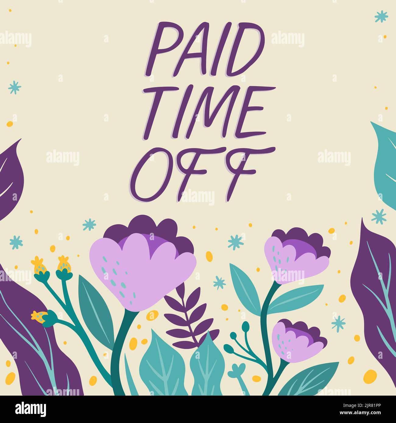 Text caption presenting Paid Time Off. Business idea Receiving payments ...