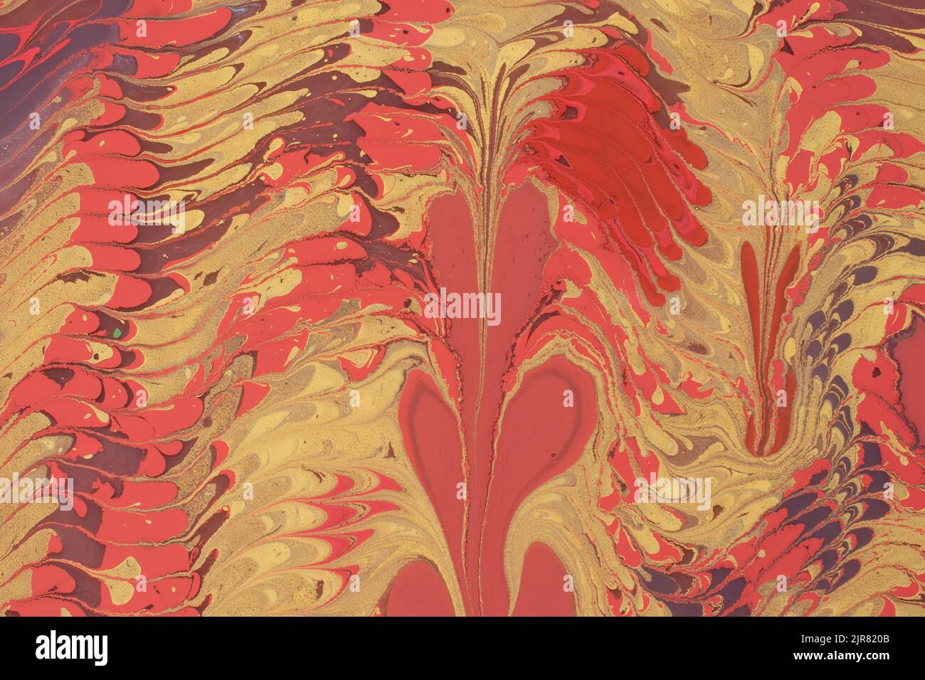 Ebru Marbling texture with floral patterns Stock Photo - Alamy