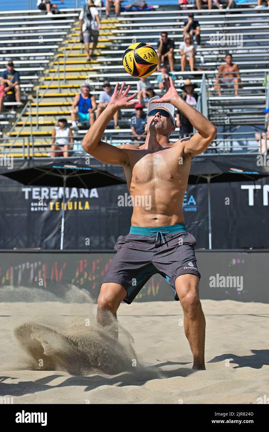 August 19, 2022: Paul Lotman during day one of the AVP Manhattan Beach ...