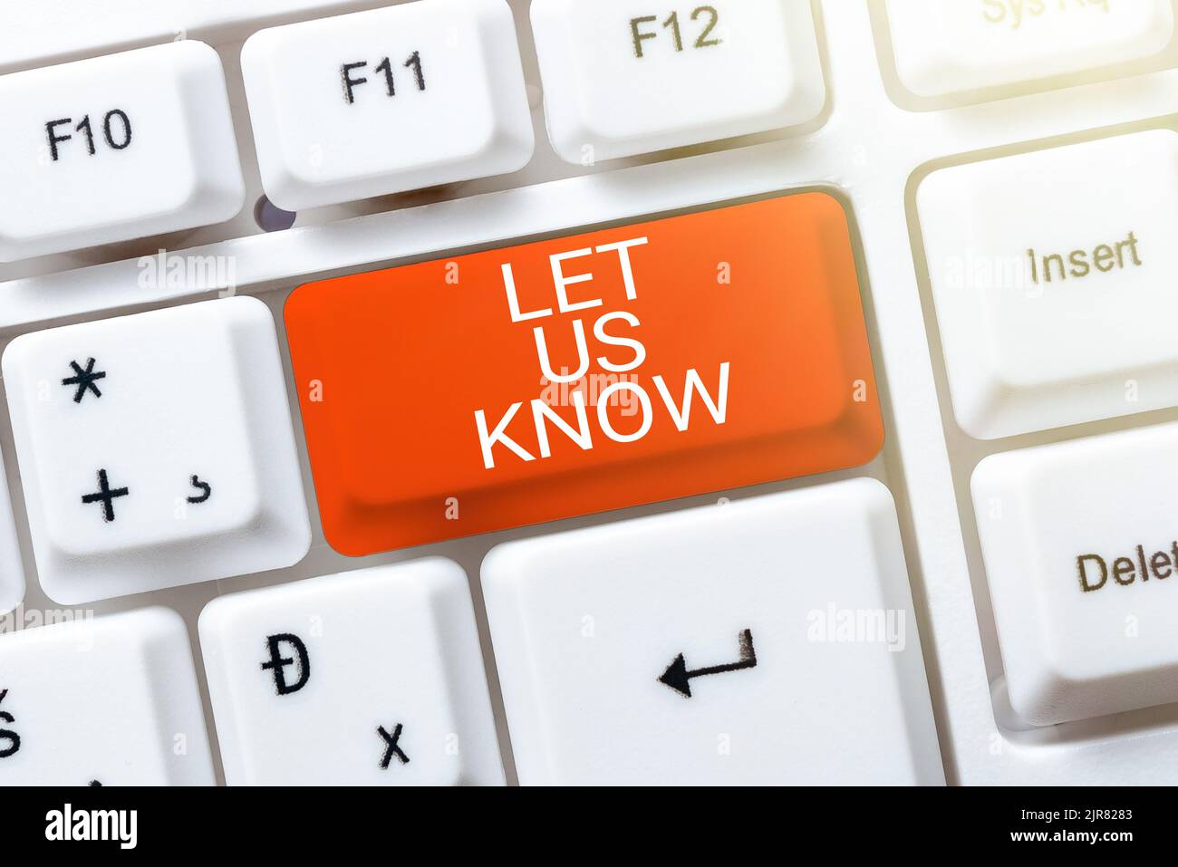 Handwriting text Let Us Know. Internet Concept Inform about a situation ...