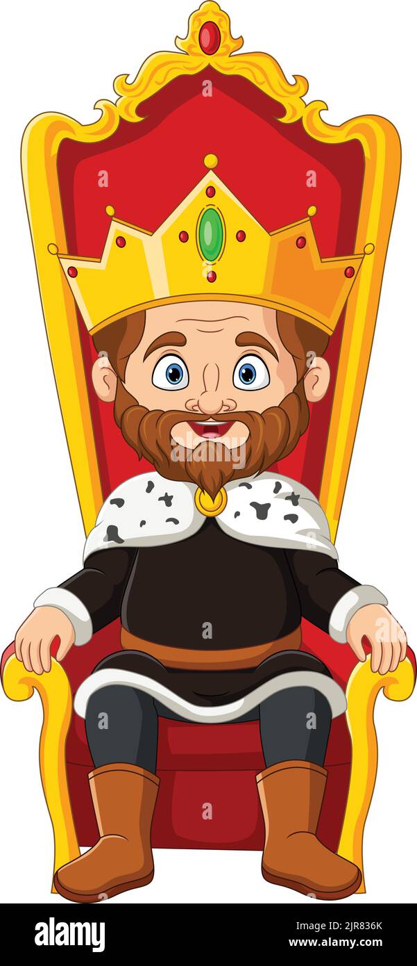 King on throne character Stock Vector Images - Alamy