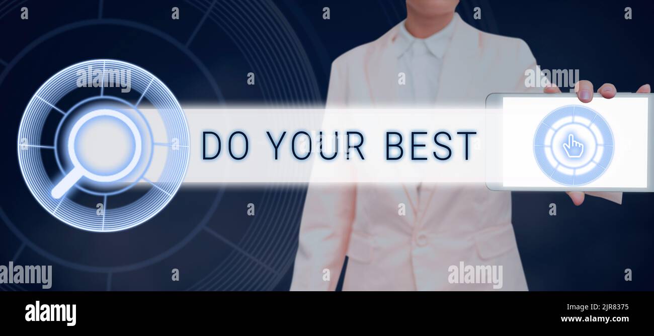 Text showing inspiration Do Your Best, Internet Concept Encouragement ...