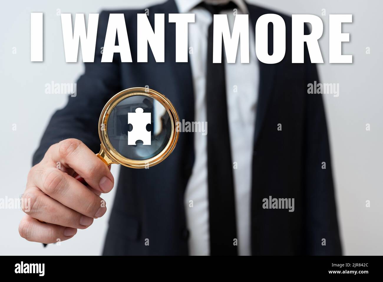 Writing displaying text I Want More. Business overview Not having ...