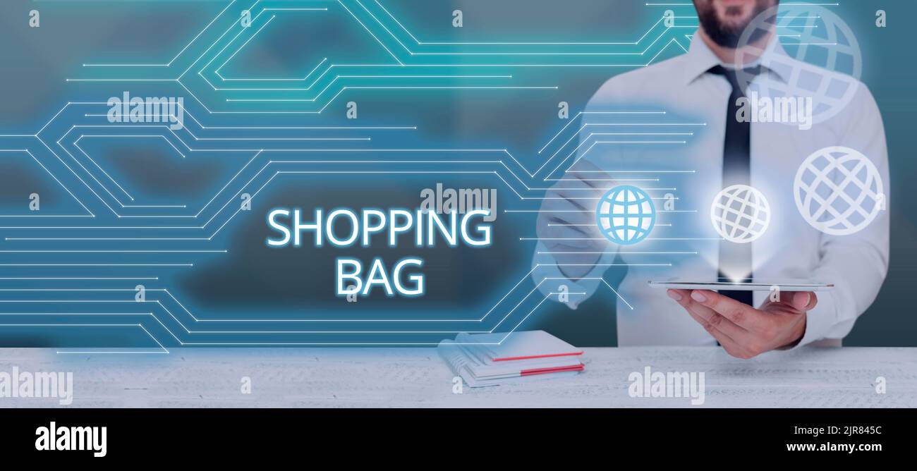 Inspiration showing sign Shopping Bag, Concept meaning Containers for ...