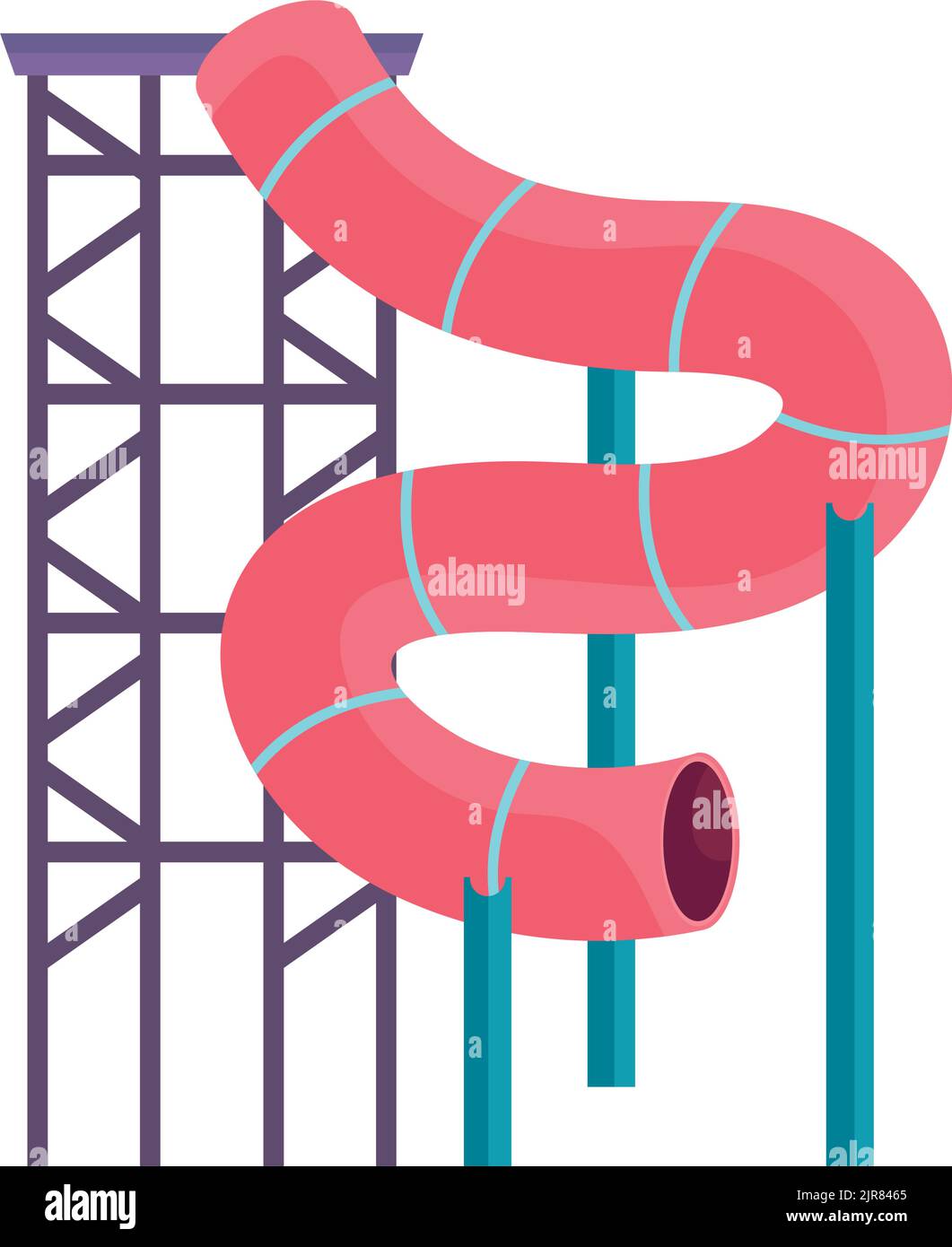 pink water slide Stock Vector Image & Art - Alamy