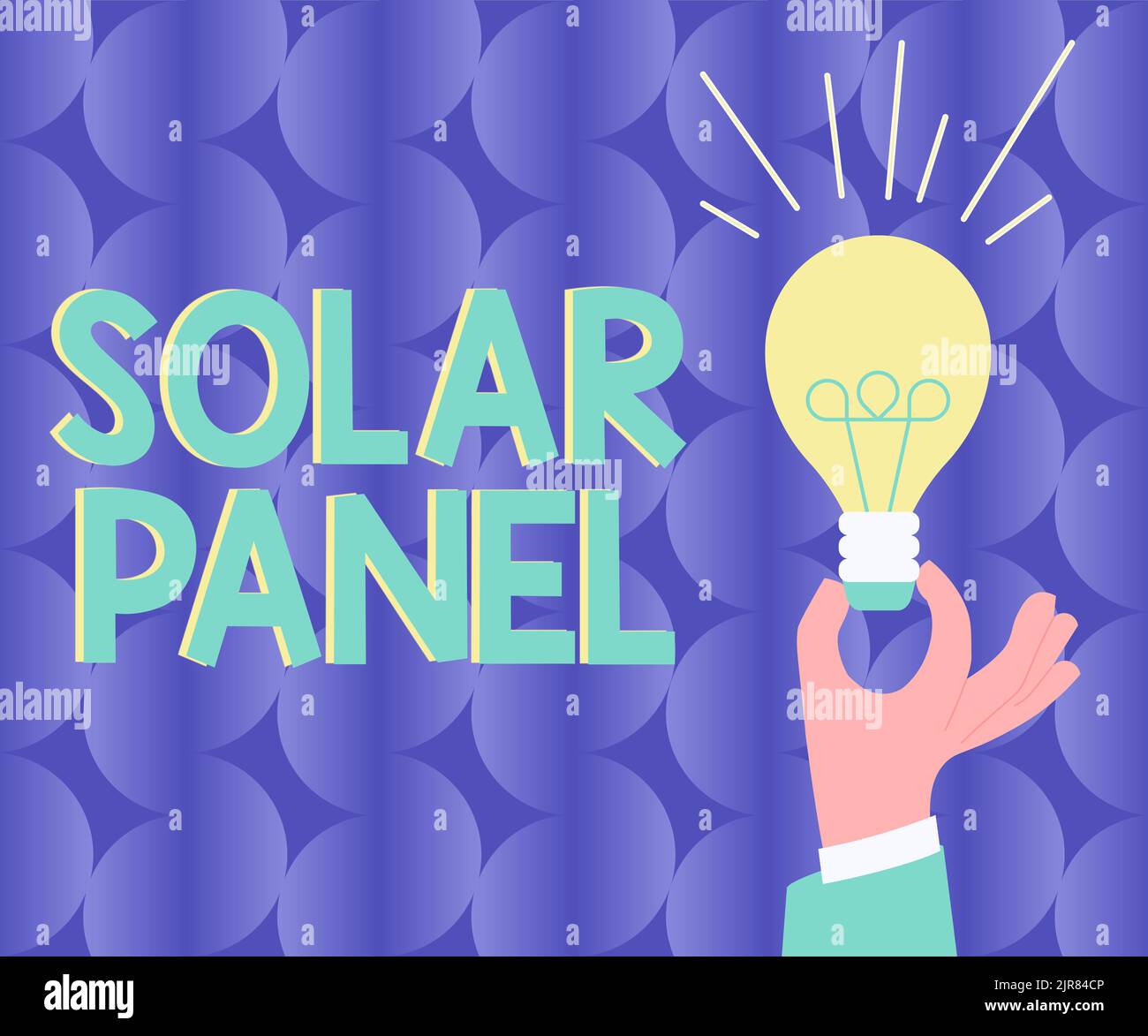 Text caption presenting Solar Panel, Concept meaning designed to absorb suns rays source of ...