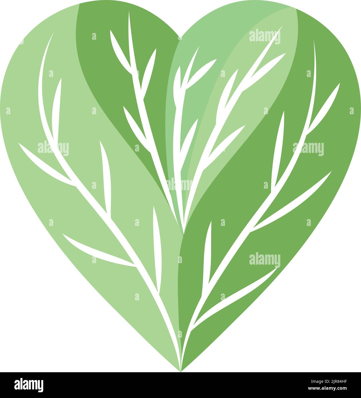 leaves heart icon Stock Vector Image & Art - Alamy