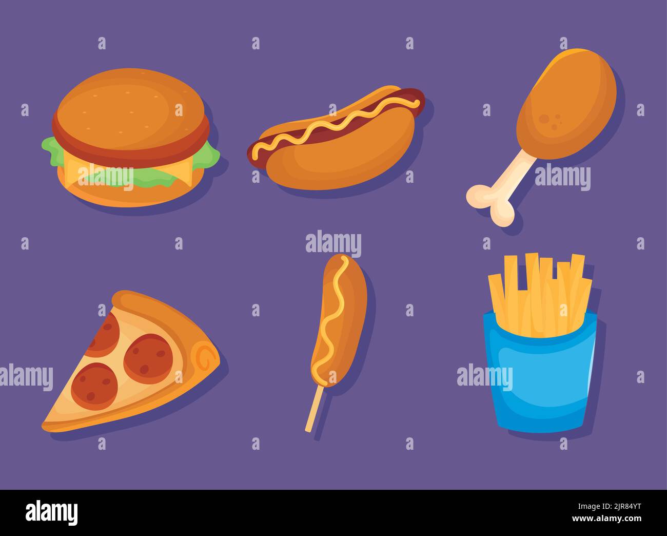 fast food icon set Stock Vector Image & Art - Alamy
