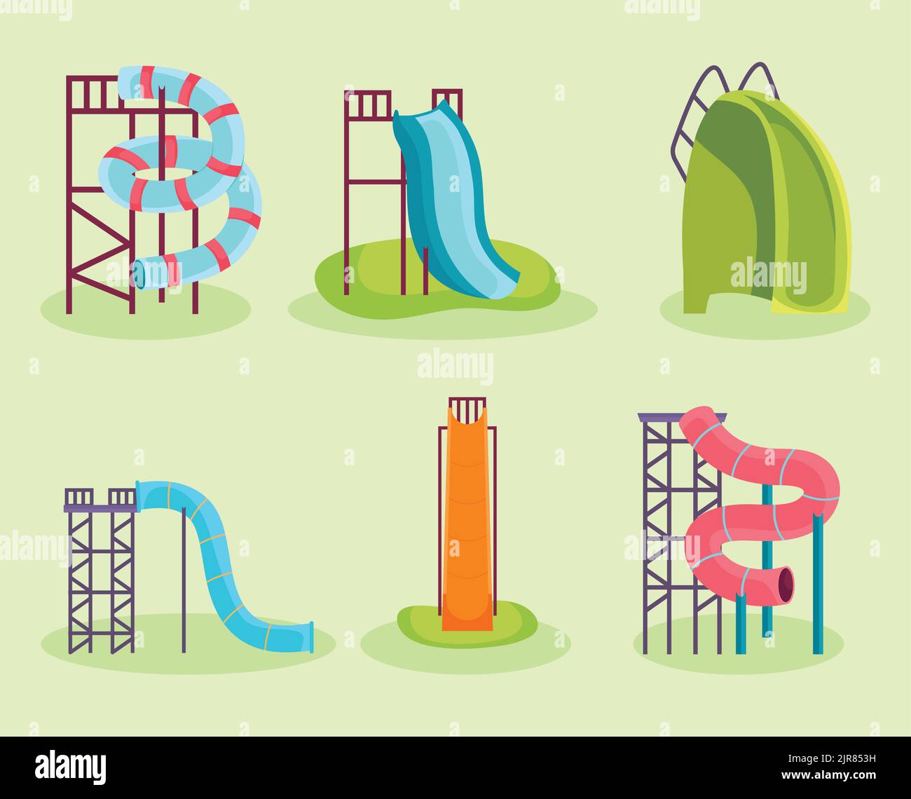 water slides icon set Stock Vector Image & Art - Alamy