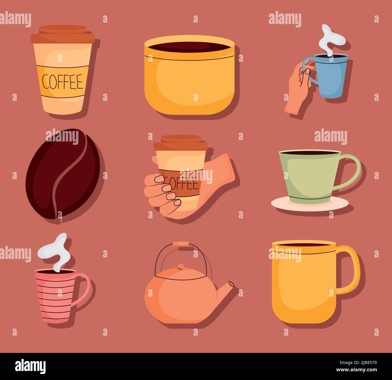 coffee icon set Stock Vector Image & Art - Alamy