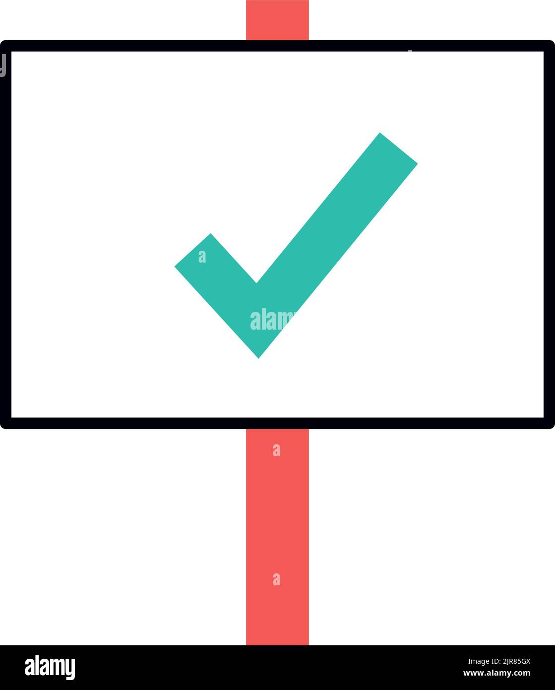 placard with check mark Stock Vector Image & Art - Alamy