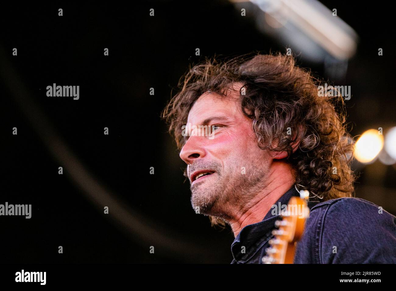 Edmonton, Canada. 21st Aug, 2022. Sam Roberts, lead singer of the Sam ...