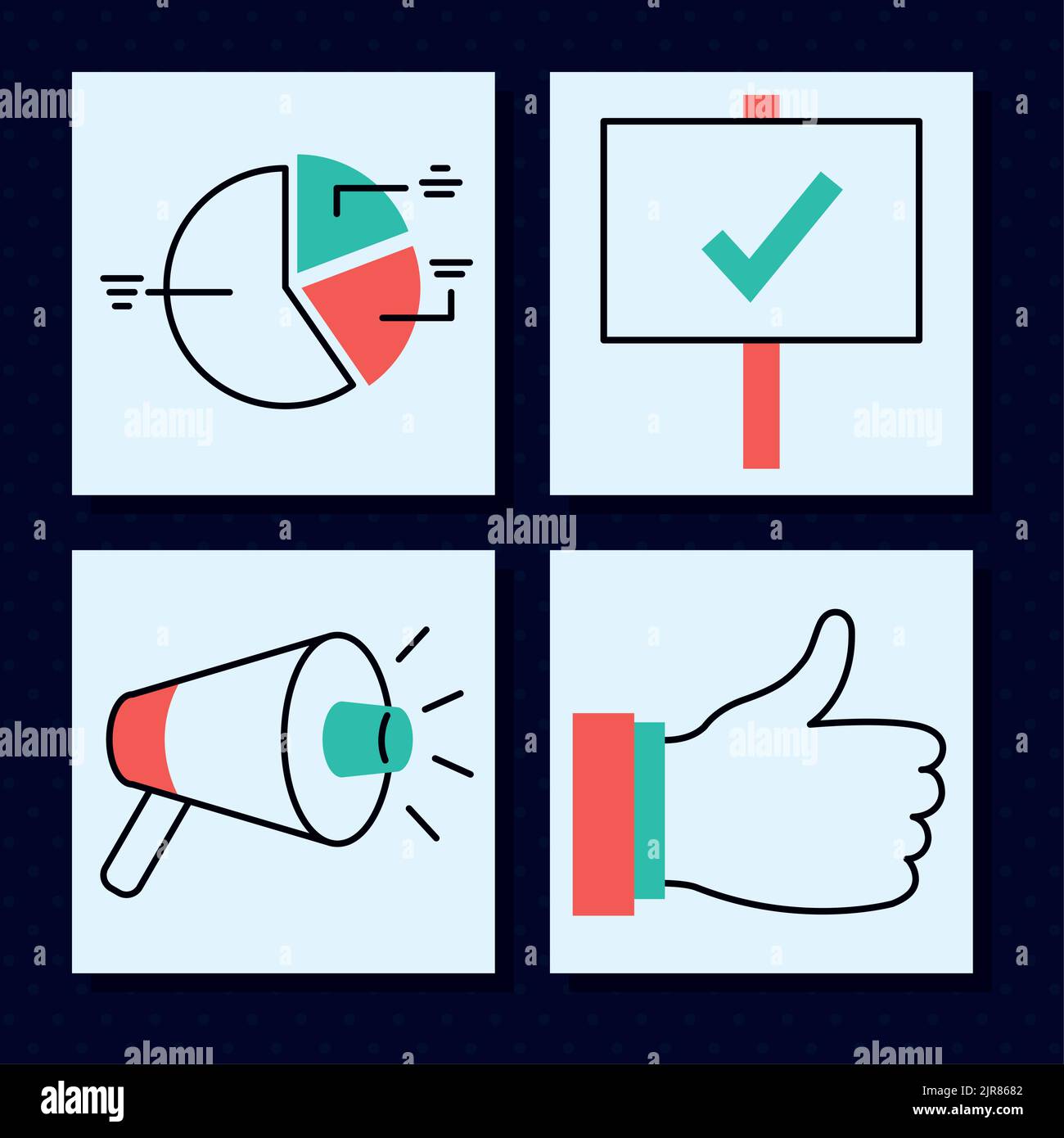 Election pie chart icon Stock Vector Images - Alamy