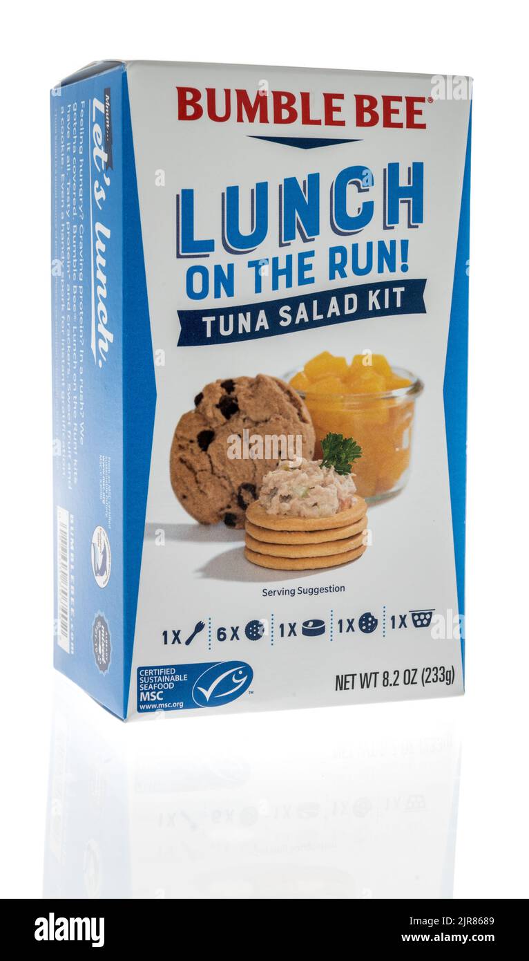 Winneconne, WI - 23 July 2022: A package of Bumble Bee lunch on the run ...