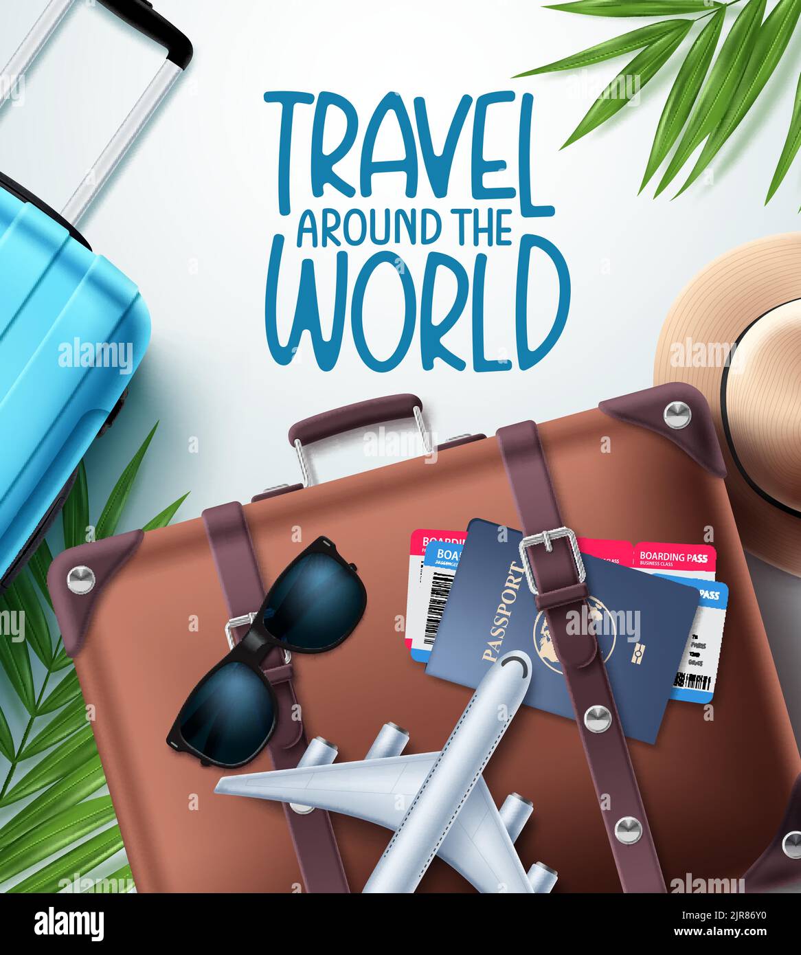 Empty plane ticket Stock Vector Images - Alamy