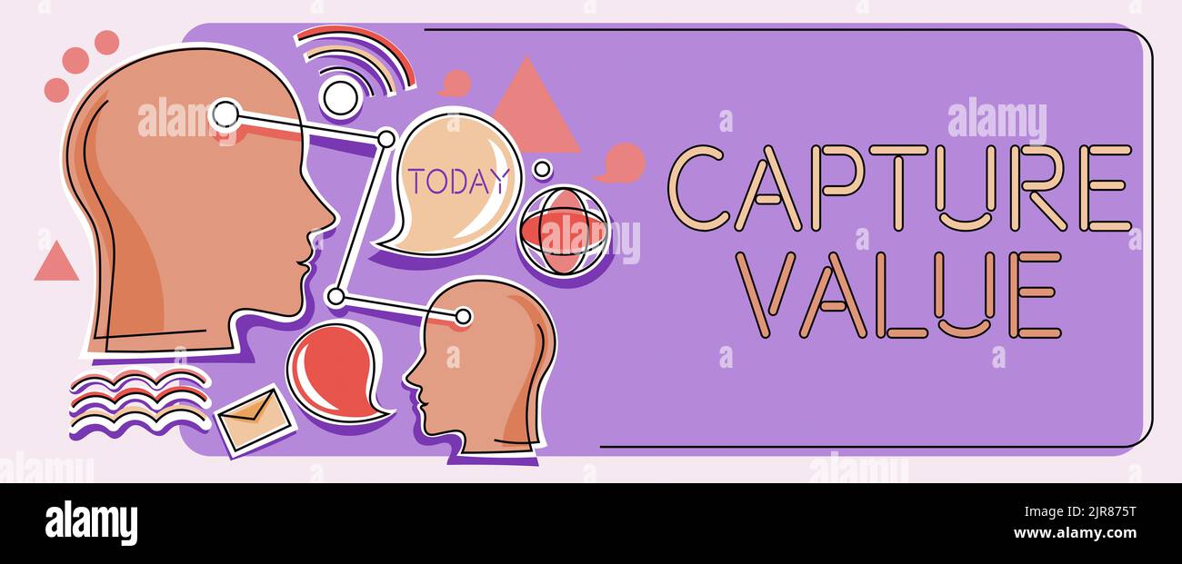Hand writing sign Capture Value. Business overview Customer ...
