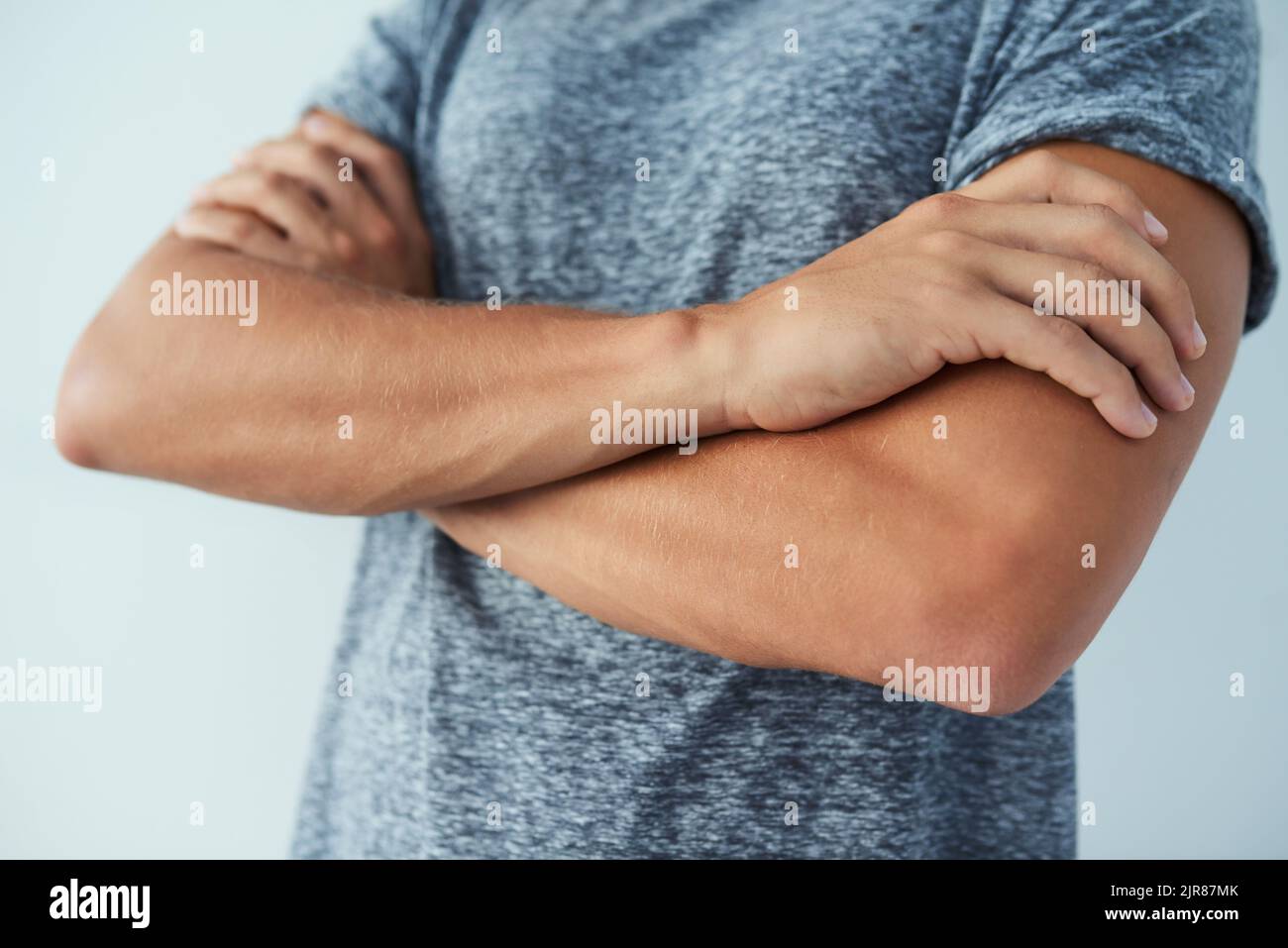 You dont want to mess with him. Closeup shot of an unrecognizable man ...
