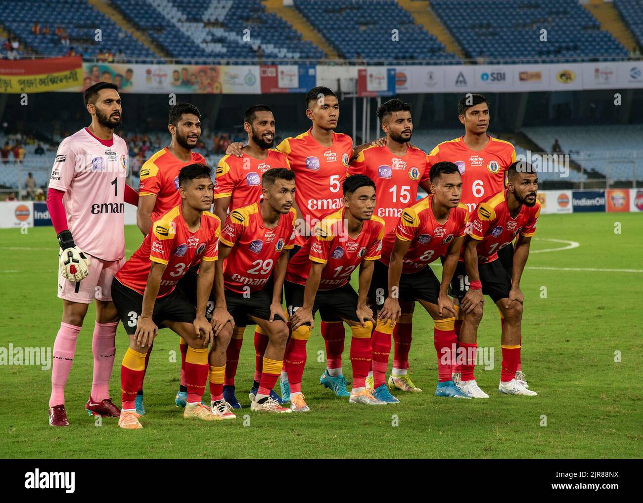 Kolkata, India. 22nd Aug, 2022. East Bengal FC and Indian Navy football team played out a 0-0 ...
