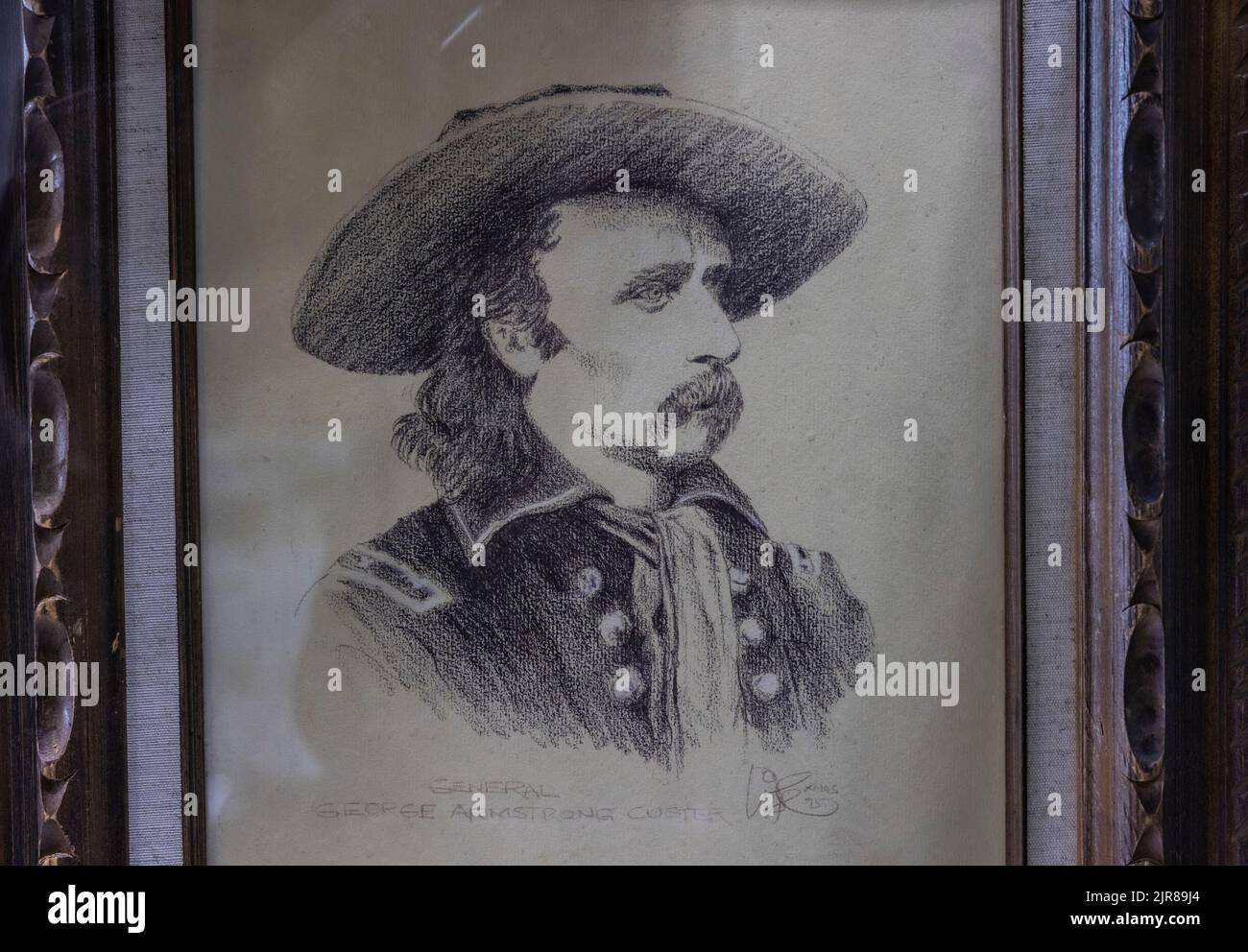 Portrait of General George Custer. Artifacts from the Gangsters ...