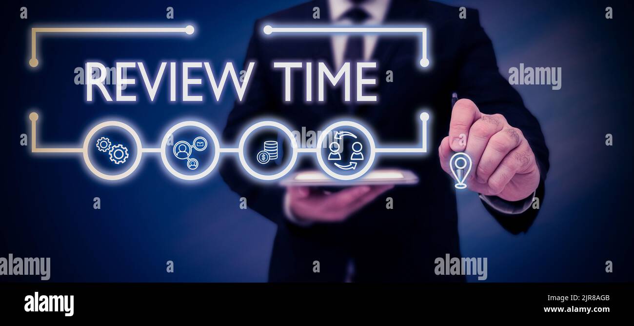 Handwriting text Review Time. Internet Concept situation or system its ...