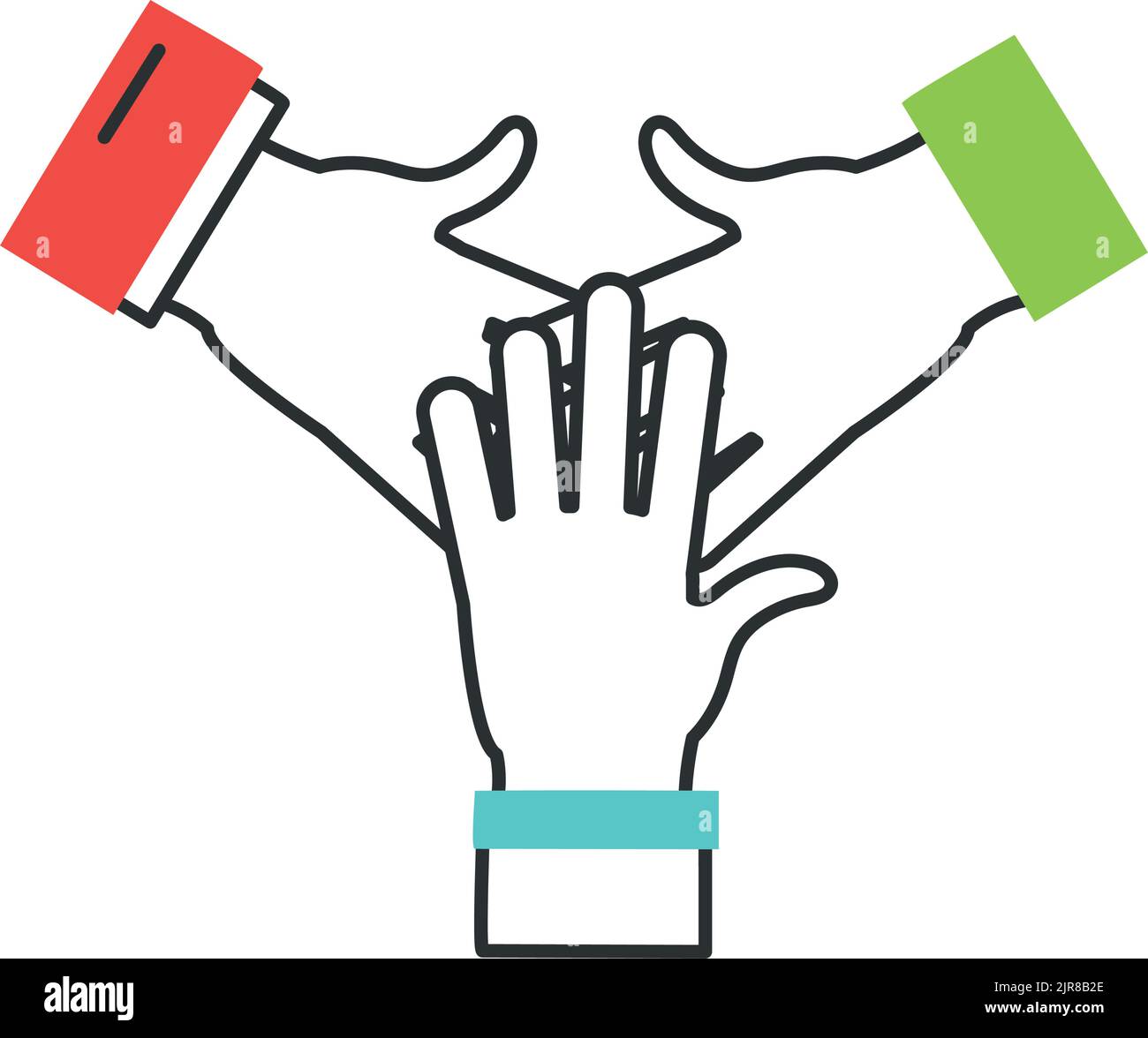 team hands icon Stock Vector Image & Art - Alamy