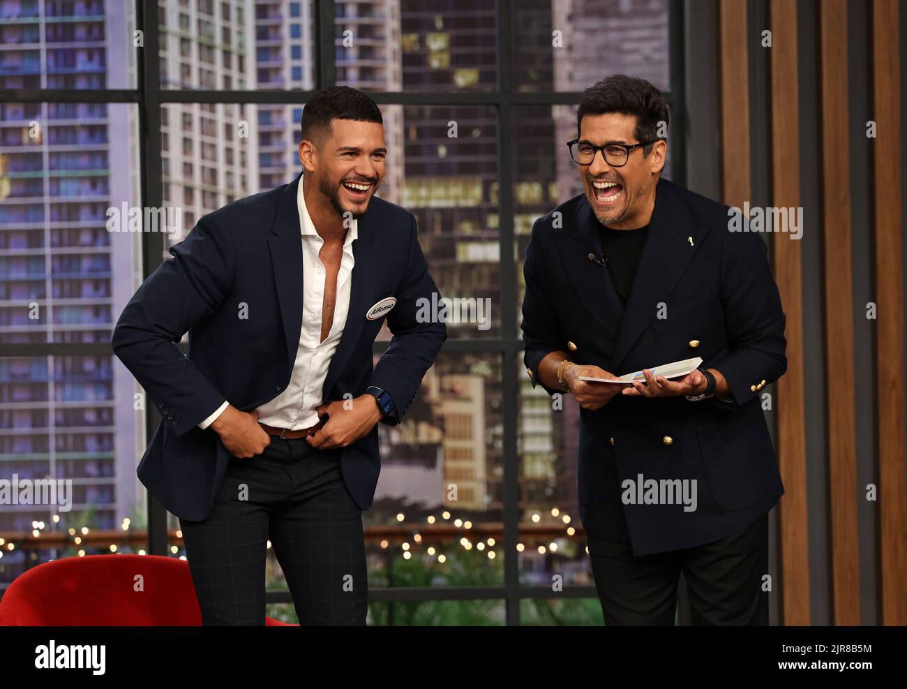 MIAMI, FL-AUG 22: Alfonso and Rafael Araneda are seen during UniMas ...