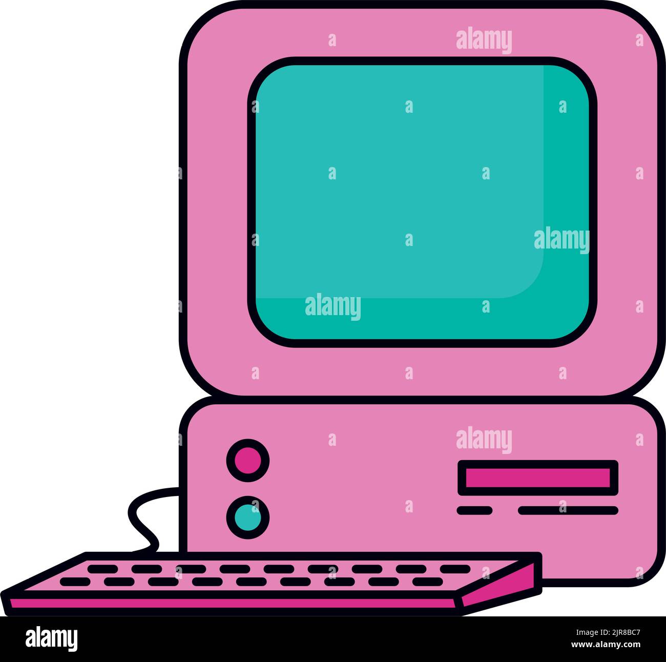 computer retro futuristic Stock Vector Image & Art - Alamy