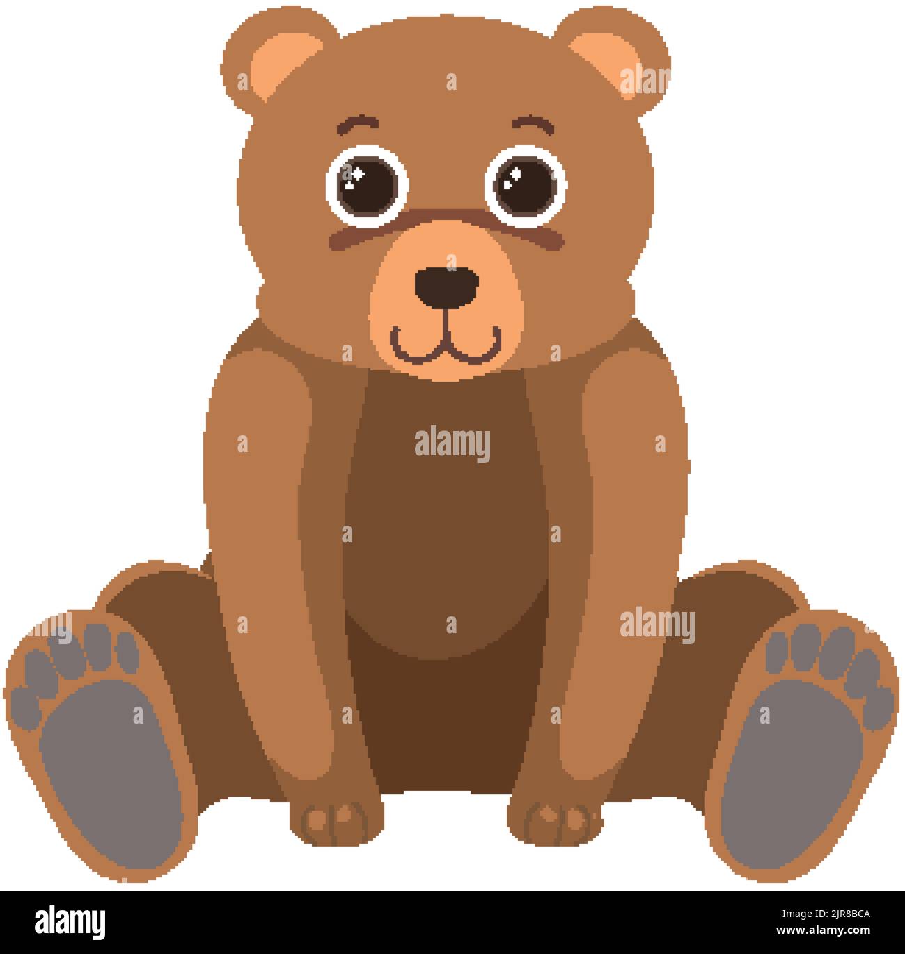 Cute bear in flat style illustration Stock Vector Image & Art - Alamy