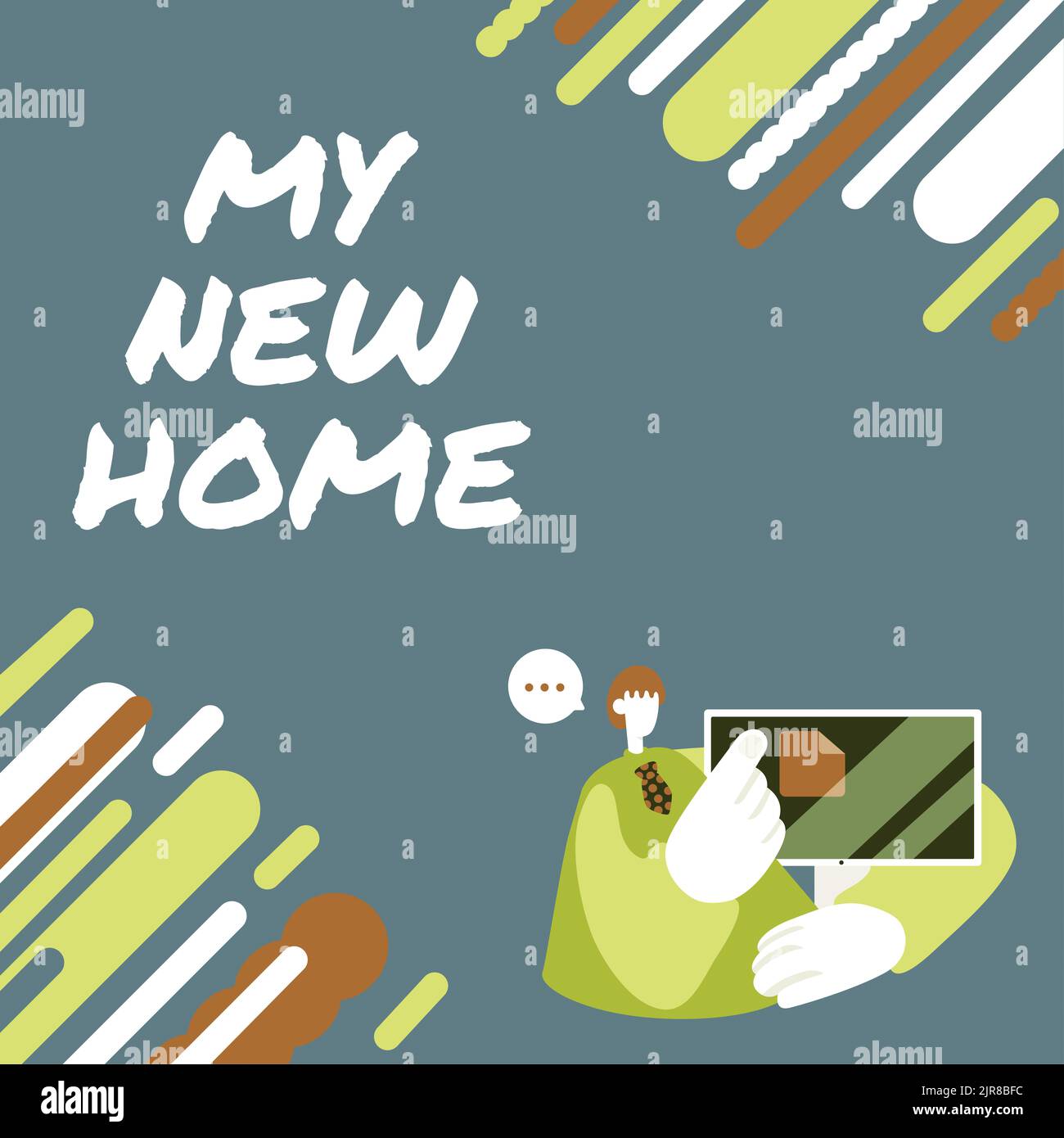 Writing displaying text My New Home. Conceptual photo Relocation moving ...