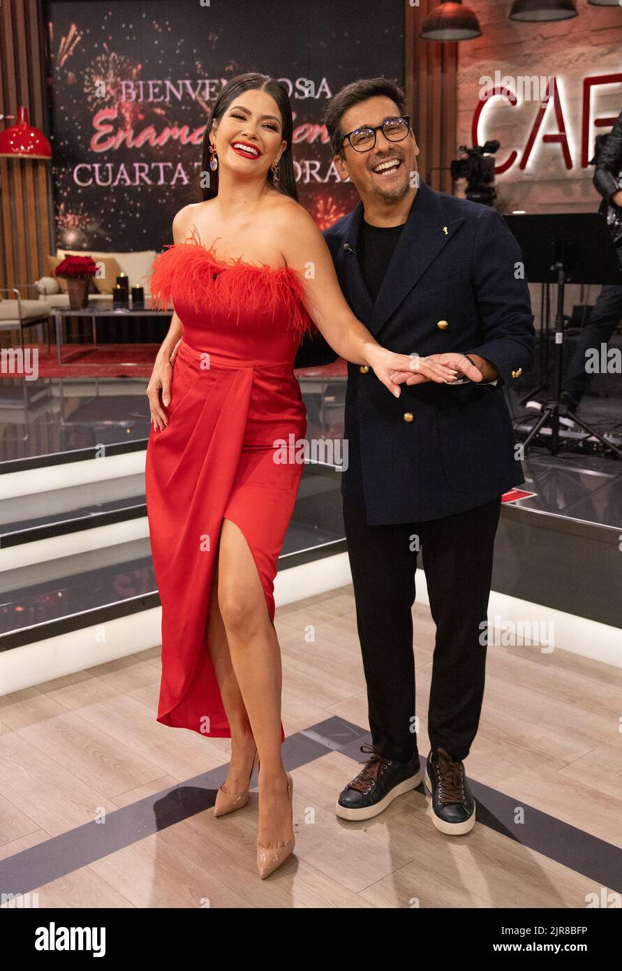 MIAMI, FL-AUG 22: Ana Patricia Gamez and Rafael Araneda are seen during ...