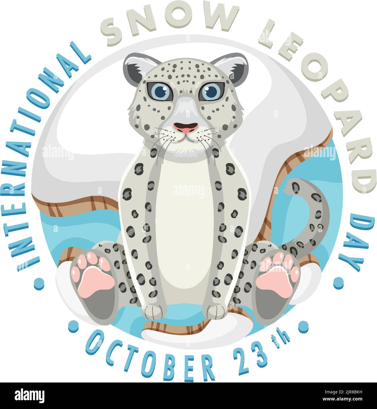 International Snow Leopard Day Banner Design illustration Stock Vector ...