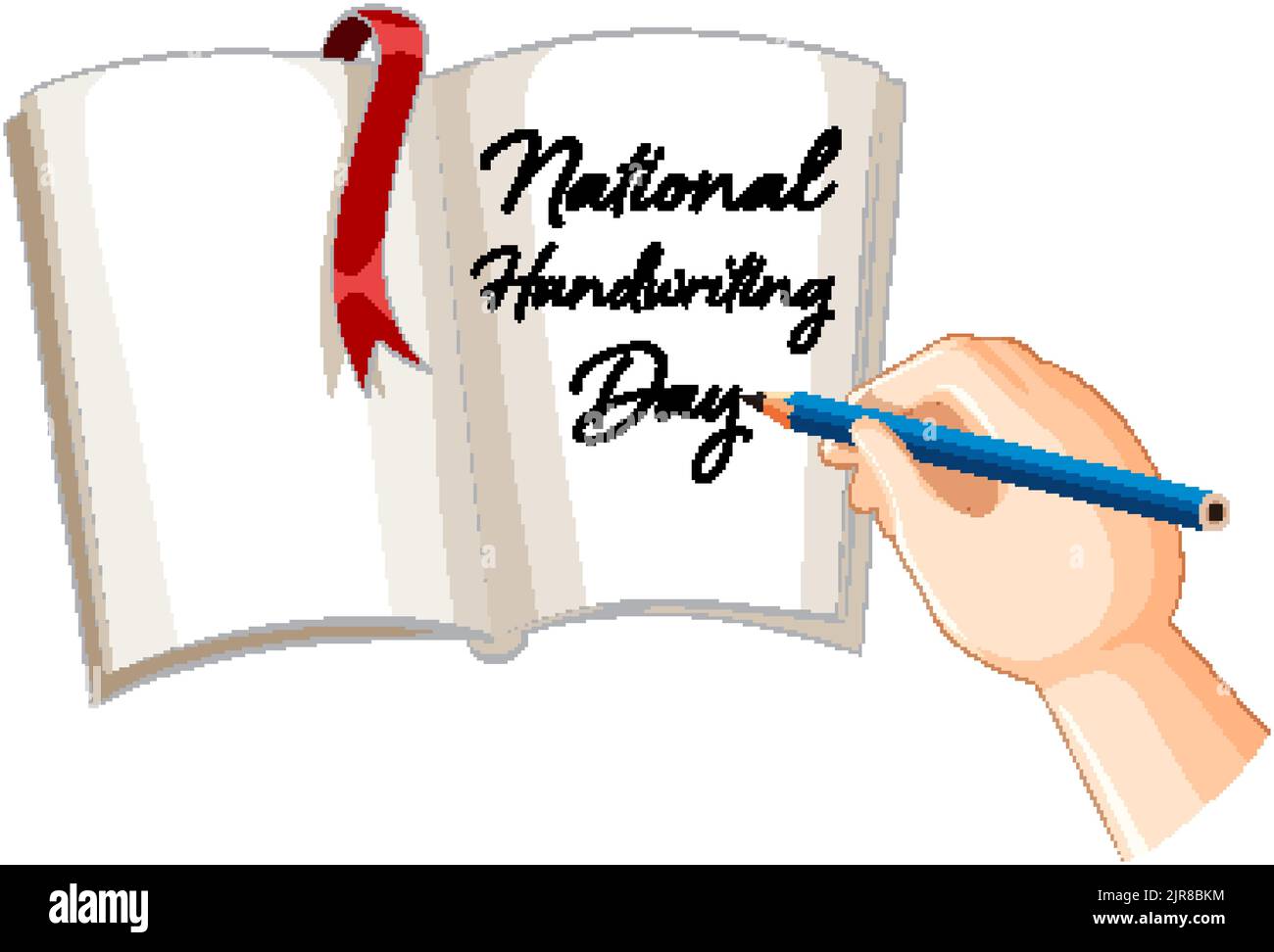 National Handwriting Day Concept illustration Stock Vector Image & Art ...