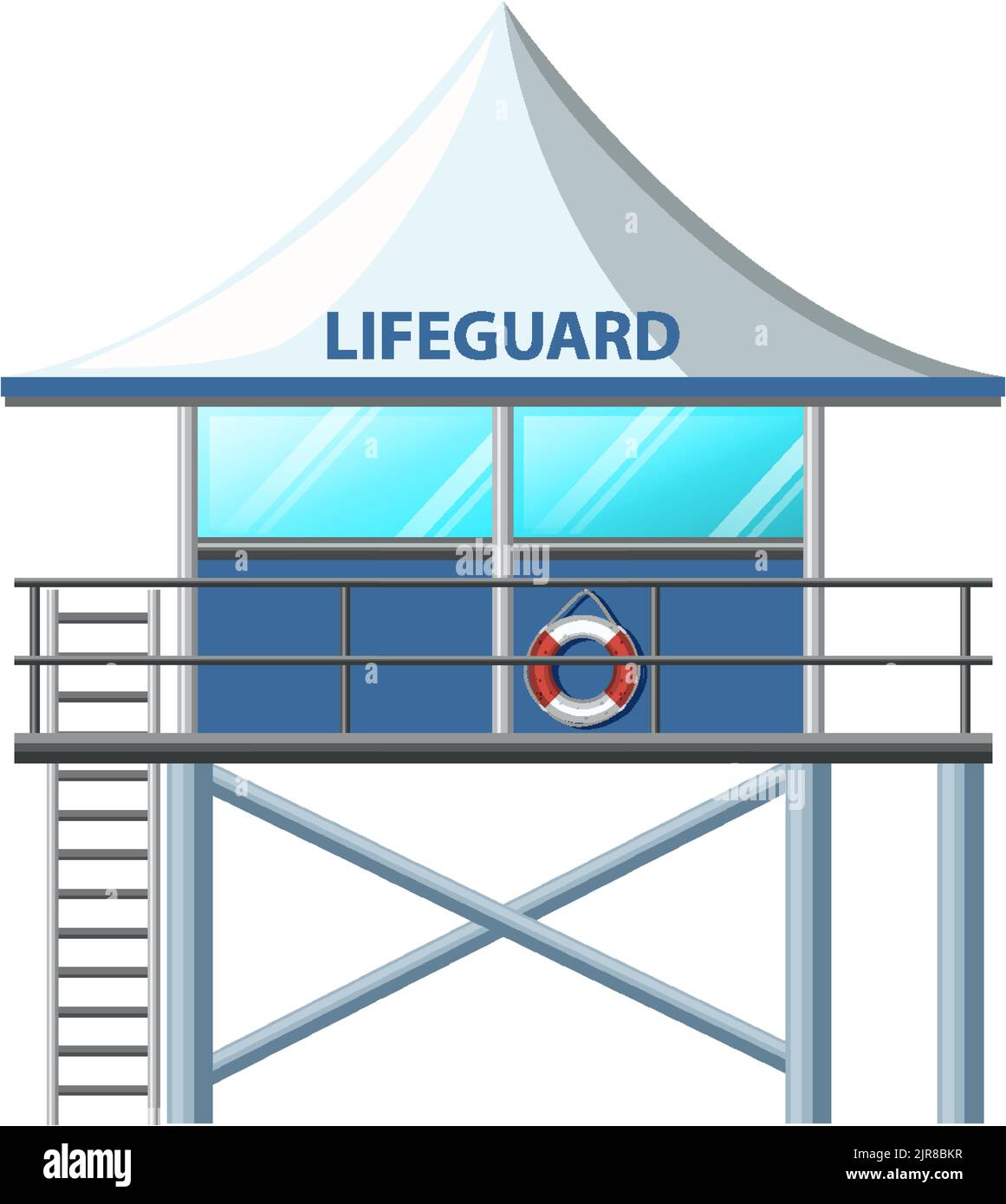 Lifeguard Tower Cartoon Style illustration Stock Vector Image & Art - Alamy