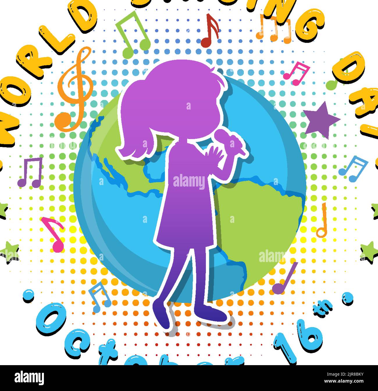 World Singing Day Poster Design illustration Stock Vector Image & Art ...