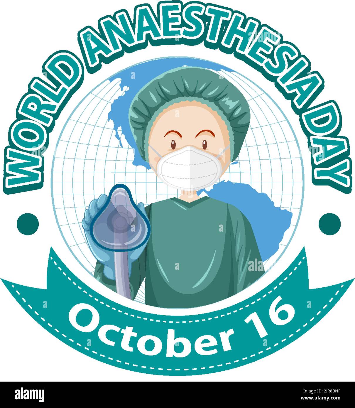 World Anaesthesia Day Logo Concept illustration Stock Vector Image ...