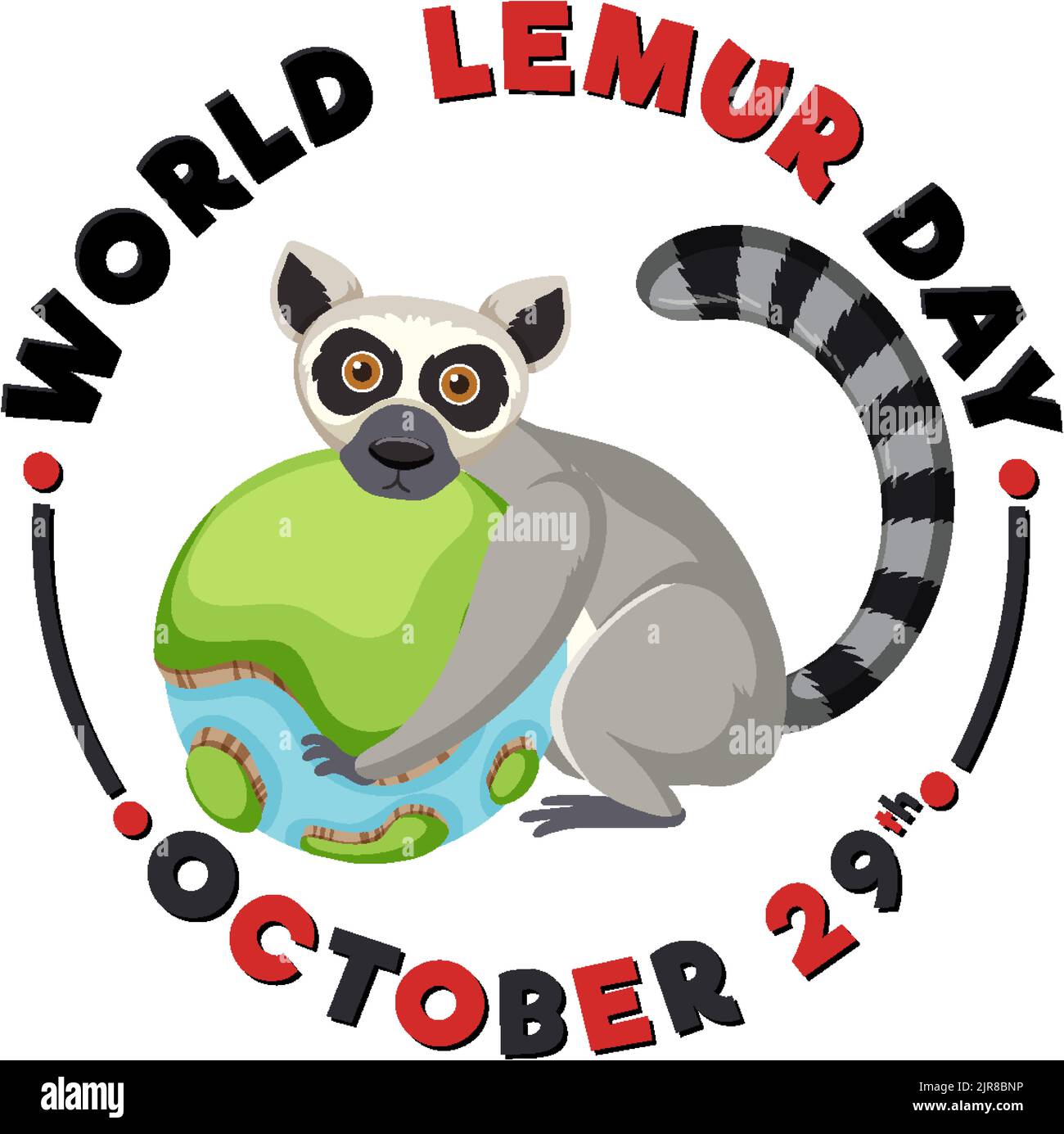 World Lemur Day Banner Design illustration Stock Vector Image & Art - Alamy