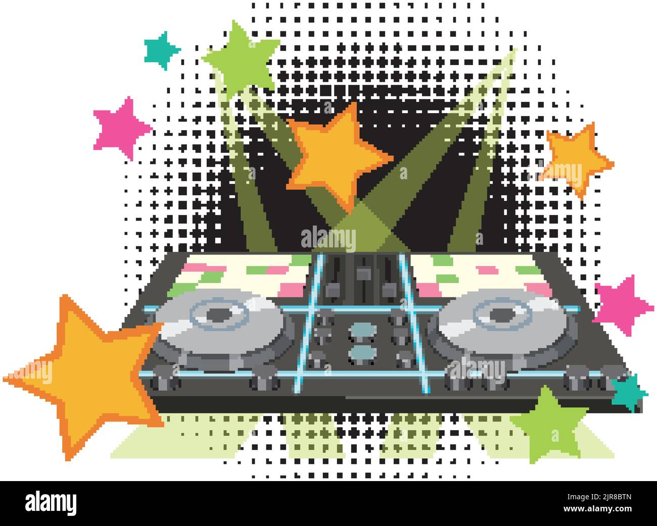 Music DJ controller icon on white background illustration Stock Vector ...