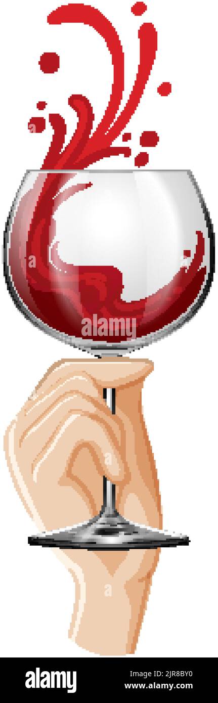 Drinking red wine concept vector illustration Stock Vector Image & Art ...