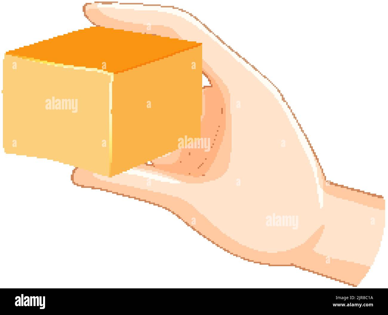Hand holding cheese Stock Vector Images - Alamy