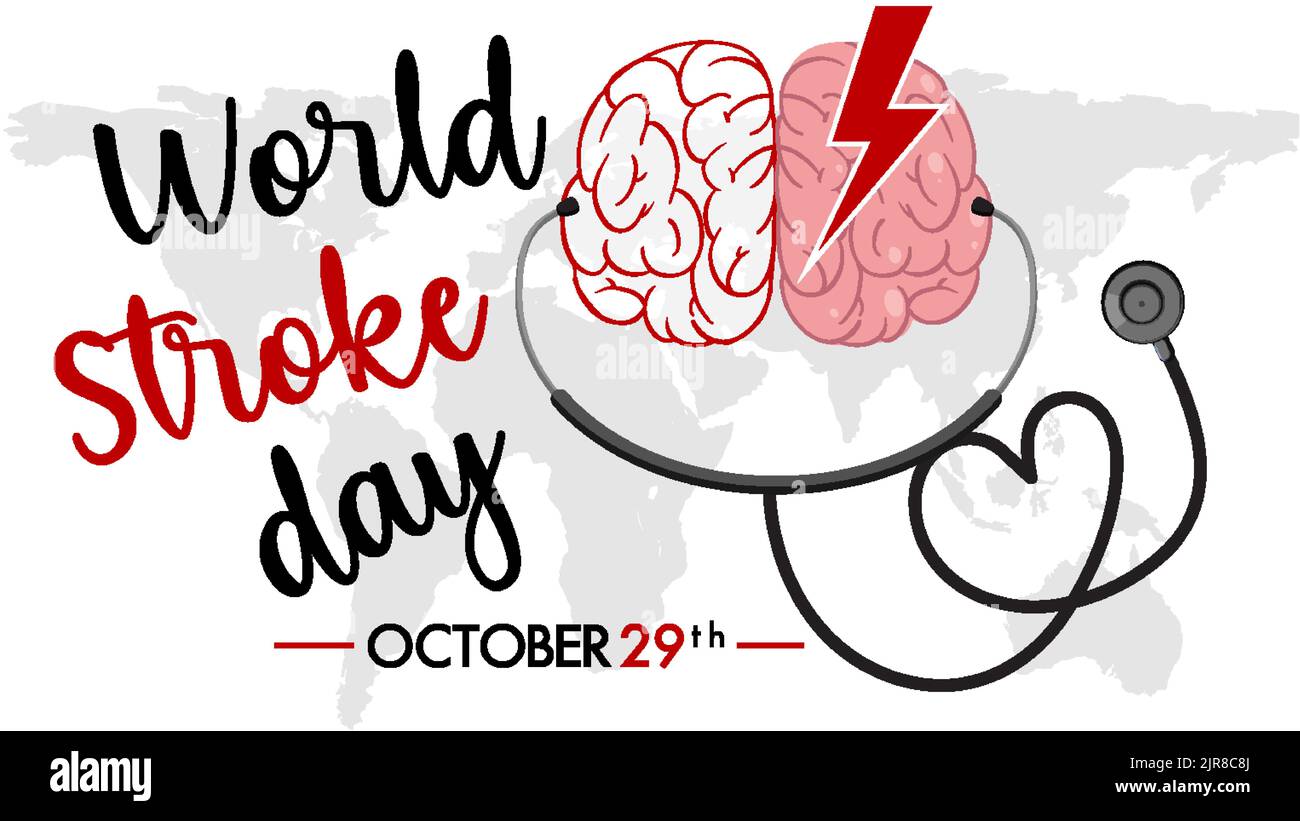 World Stroke Day Banner Design illustration Stock Vector Image & Art ...