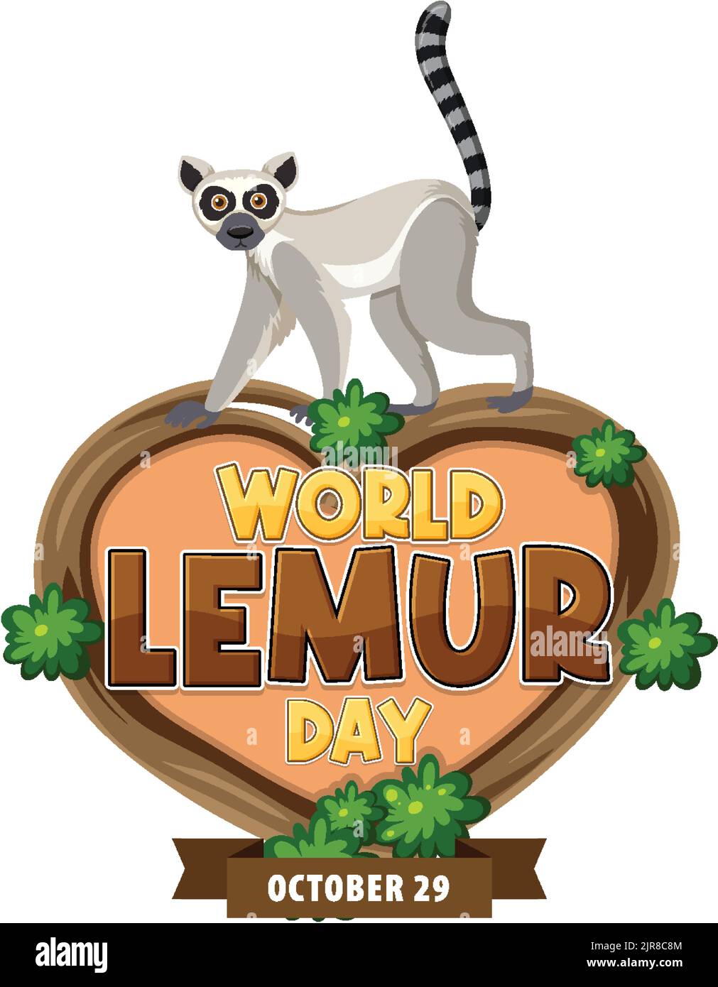 World Lemur Day Poster Design illustration Stock Vector Image & Art - Alamy