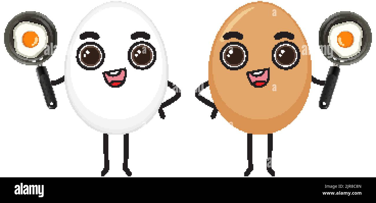 Cute eggs face eyes Cut Out Stock Images & Pictures - Alamy