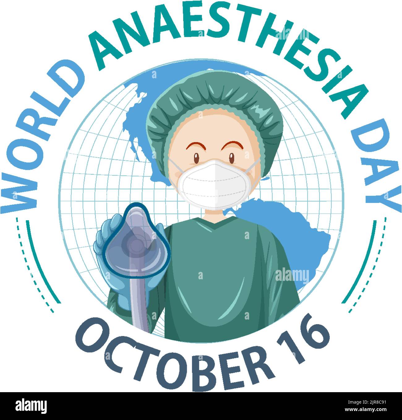 World Anaesthesia Day Logo Concept illustration Stock Vector Image ...