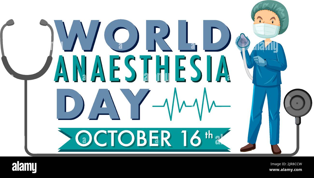 World Anaesthesia Day Banner Design illustration Stock Vector Image ...