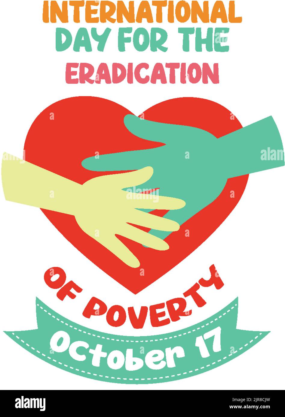 International Day For The Eradication Of Poverty Illustration Stock