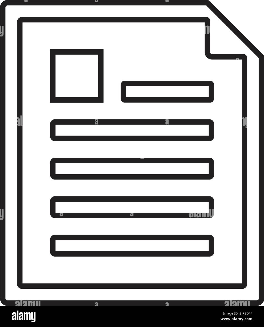 Document, text, format icon is isolated on white background. Use for ...