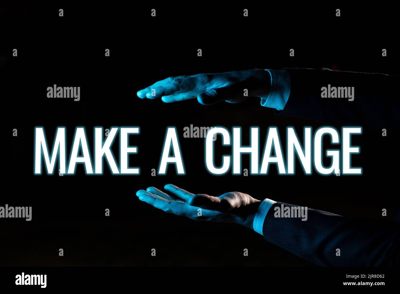 Sign displaying Make A Change. Business approach Try new thing Evolve ...